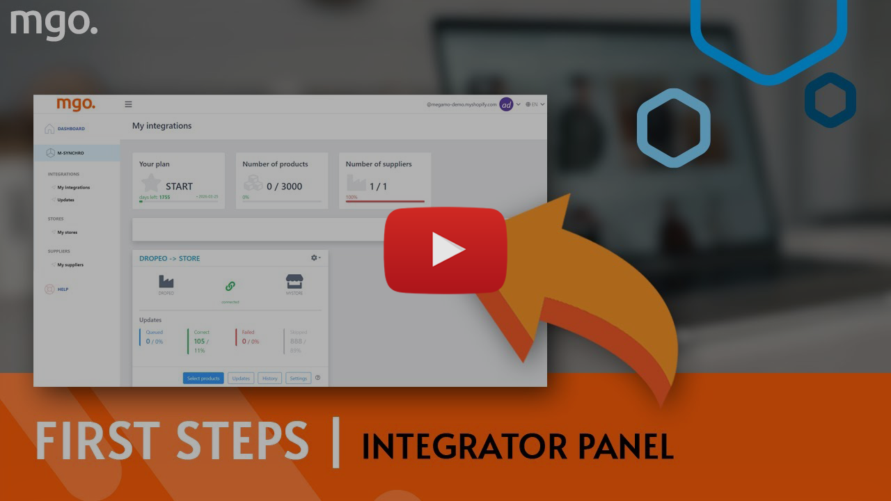 First steps in your Integrator panel - Dropshipping